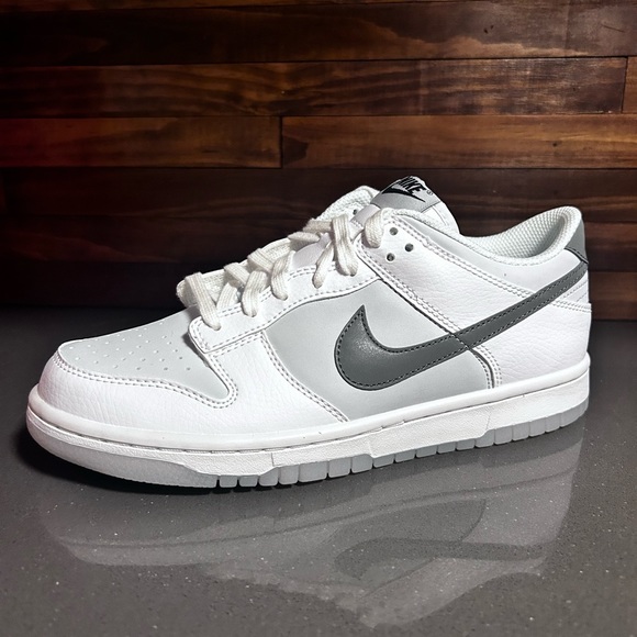 Nike | Shoes | Nike Dunk Low Reflective Swoosh White Gs | Poshmark